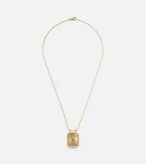 MARIE LICHTENBERG Luck Pendant Necklace With Emerald - Gold