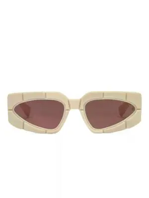 Balmain Sculpted-frame Sunglasses - Neutrals