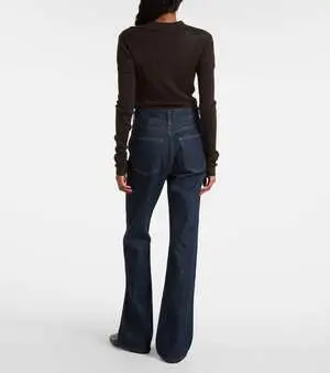 AGOLDE Leena Mid-rise Flared Jeans - Blue