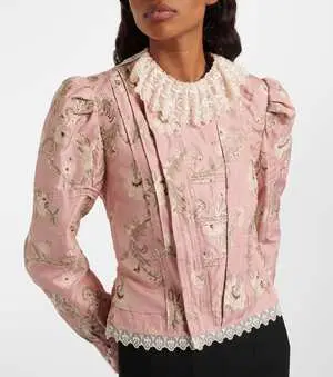 Chloé Silk-blend Taffeta Jacquard Jacket