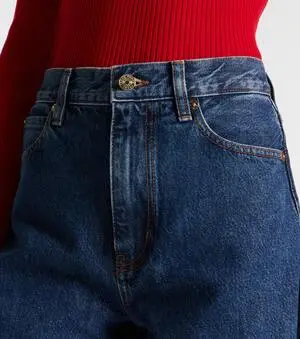 FRAME Neat High-rise Straight Jeans