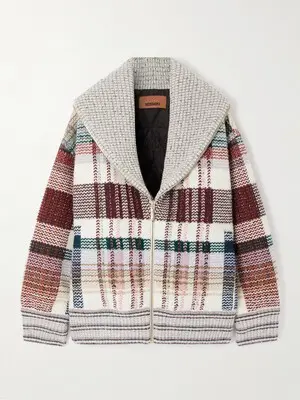 Missoni Checked Wool-blend Cardigan