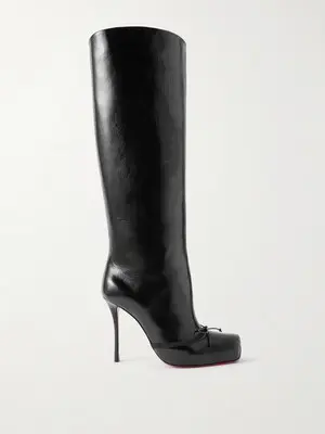 CHRISTIAN LOUBOUTIN Cassia Nodo 100 Leather Knee Boots