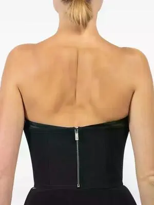 Blumarine Crepe Top With Mesh Detail