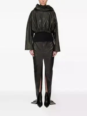 Rick Owens Leather Hoodie