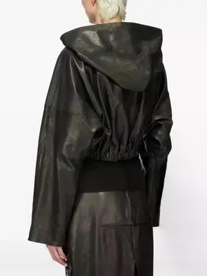 Rick Owens Leather Hoodie