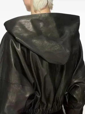 Rick Owens Leather Hoodie