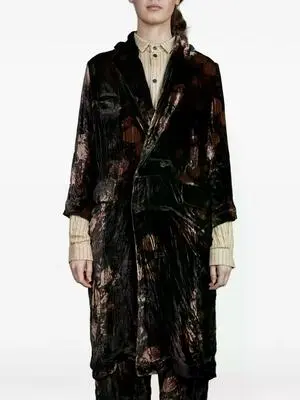 ALEKSANDR MANAMÏS Double-breasted Velvet Coat