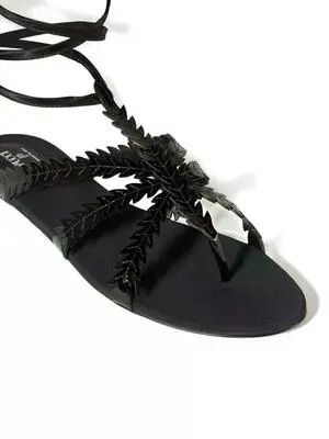 Emilio Pucci Feather Embellished Sandals