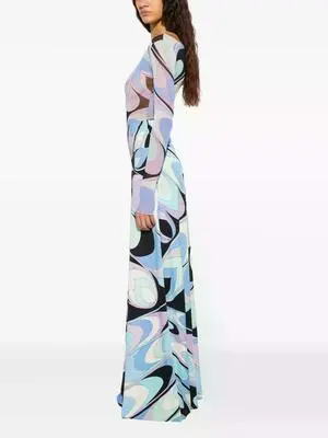 Emilio Pucci Onde-print High-waisted Skirt