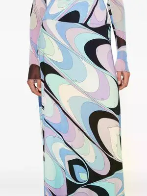 Emilio Pucci Onde-print High-waisted Skirt