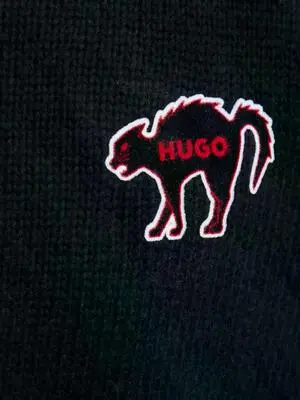 Hugo Appliqué Hooded Sweater