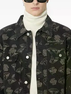 BILLIONAIRE BOYS CLUB Diamonds & Dollars-pattern Jacket