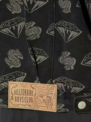 BILLIONAIRE BOYS CLUB Diamonds & Dollars-pattern Jacket