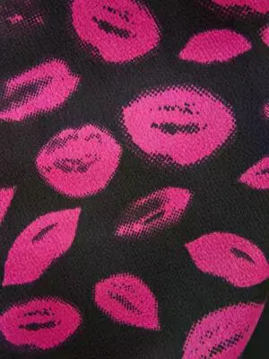Hugo Lips-print Blouse