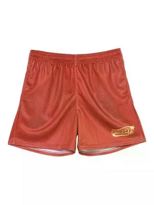 BLUE SKY INN Logo-print Soccer Shorts - Red