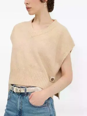 Hugo V-neck Ribbed Top