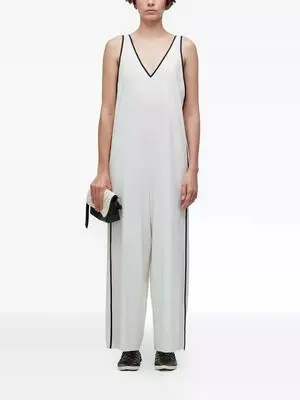 OSKLEN V-neck Side-stripe Jumpsuit