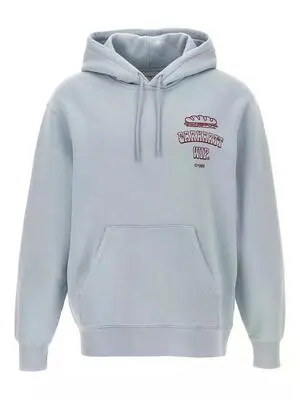 Carhartt Work In Progress Logo-lettering Long-sleeve Hoodie - Blue