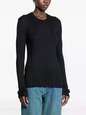 JIL SANDER Long-sleeve Ribbed-knit Top