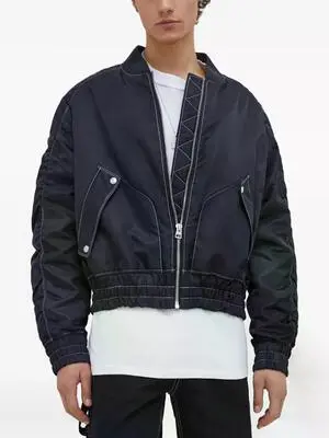 HUGO BOSS Contrast-Stitching Bomber Jacket