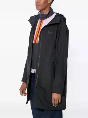 Helly Hansen Voyage Hooded Rain Coat - Black