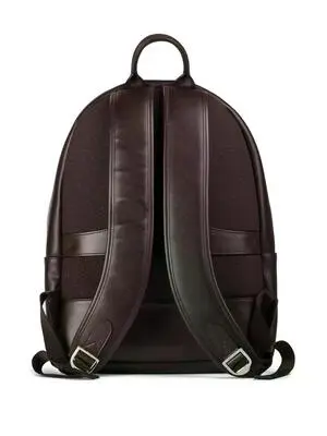 DOUCAL'S Leather Zipped Backpack - Brown