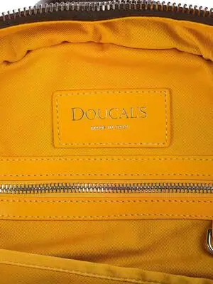 DOUCAL'S Leather Zipped Backpack - Brown