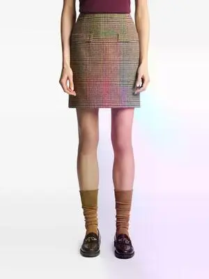 FAY Checked Mini Skirt