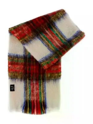 IRIE' Plaid-pattern Scarf White