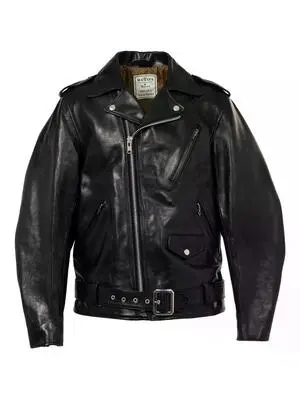 Mihara Yasuhiro Zip-up Belted Leather Jacket