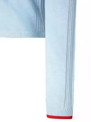 Casablanca Zip Embroidered Cardigan