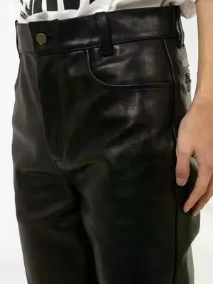 Mihara Yasuhiro Leather Trousers With Zip Pockets