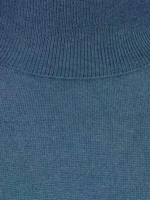 Canali Roll-neck Knitted Sweater - Blue