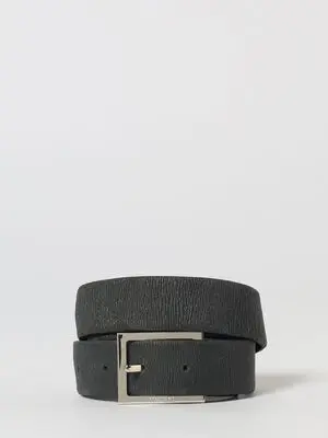 ORTIGNI Leather Belt - Black