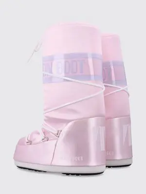 Moon Boot Lace Up Boots - Pink