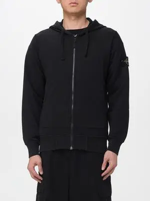 Stone Island Full Zip Sweatshirt - Black