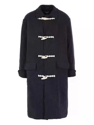 Comme Des Garçons Pinstripe Toggle Coat