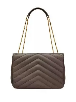 Saint Laurent Loulou Large Chain Shoulder Bag - Grey
