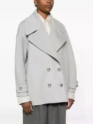 Loewe Double-breasted Coat - Grey