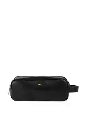 DOUCAL'S Leather Toiletry Bag - Black
