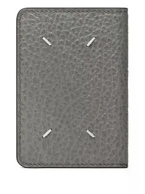 MAISON MARGIELA Embossed Grainy-leather Card Holder - Grey