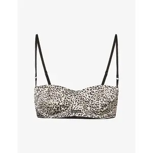 Calvin Klein Animal-print Underwired Stretch-woven Bralette - Animal Print Tempt