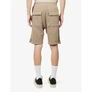 Rick Owens Pusher Drawstring Cotton-jersey Shorts - Dirty Pearl
