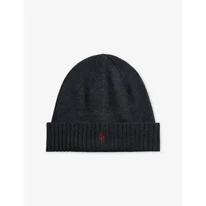 Ralph Lauren Logo-embroidered Wool Hat - Dark Granite Hthr