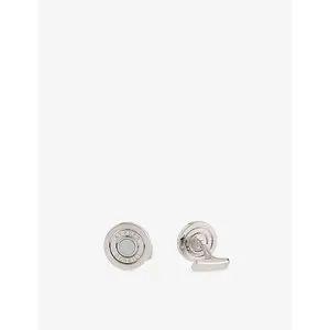 Dunhill Gyro Rhodium-plated 925 Sterling And Pinctada Maxima Cufflinks - Silver