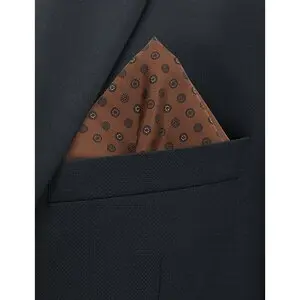 Dunhill Circular-print Silk Pocket Square