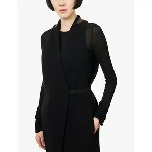 Rick Owens Cyclops Sleeveless Long Wool Coat