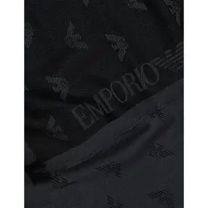 Emporio Armani Monogram Wool Scarf