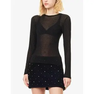 FRAME Mesh Polka Dot Top